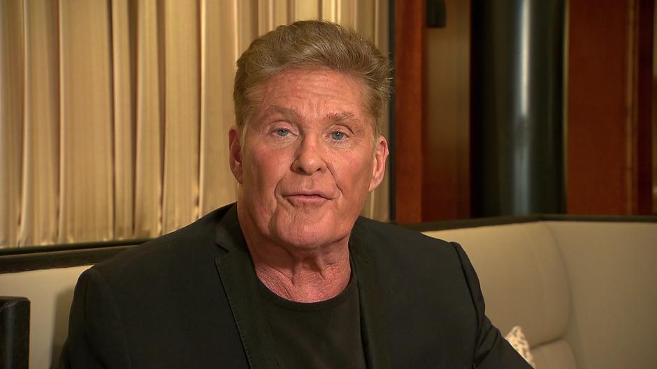 David Hasselhoff im RTL-Interview in Hamburg