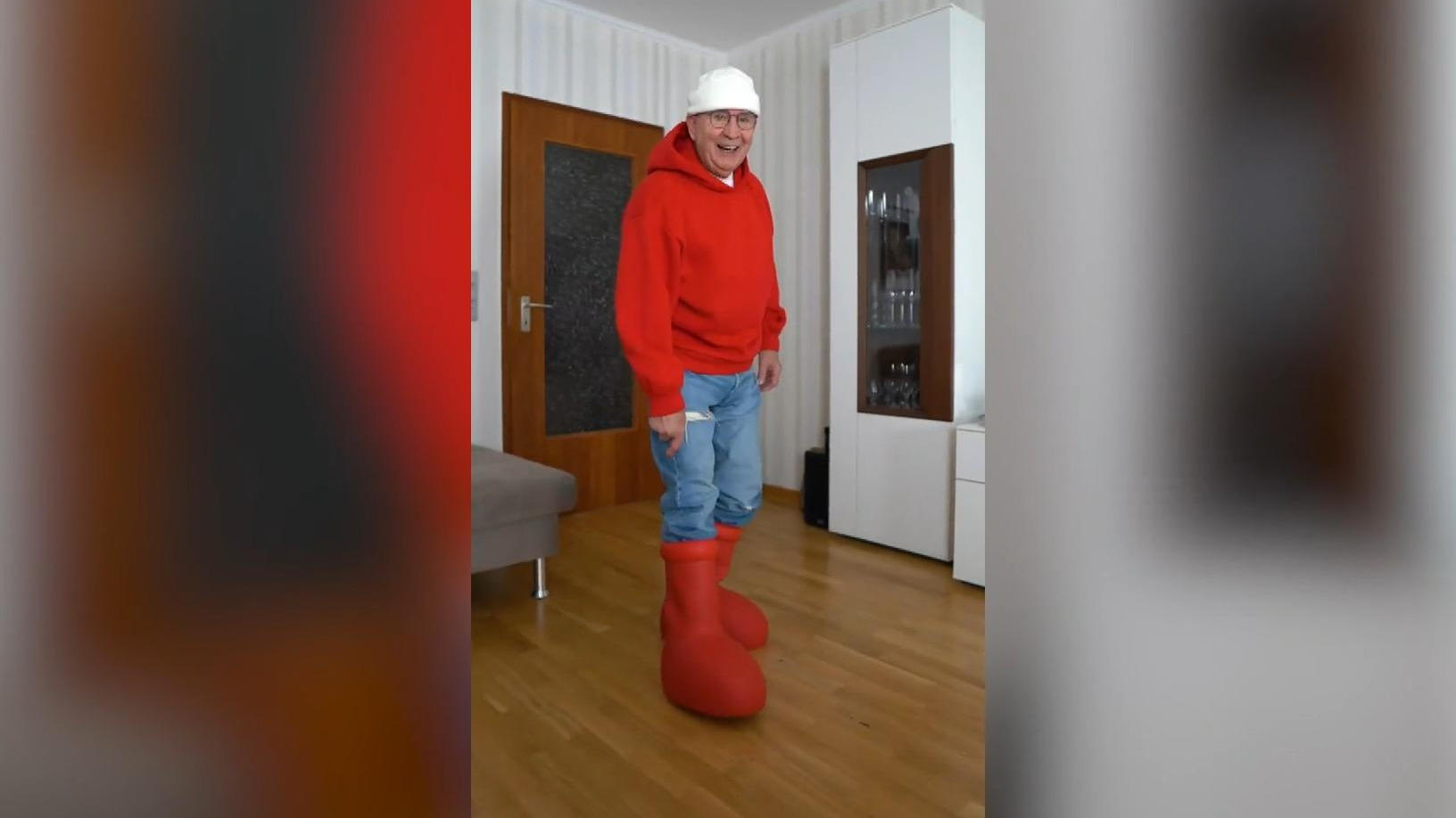 Was sind das für Anime-Treter?! Rote XXL-Schuhe begeistern das Netz