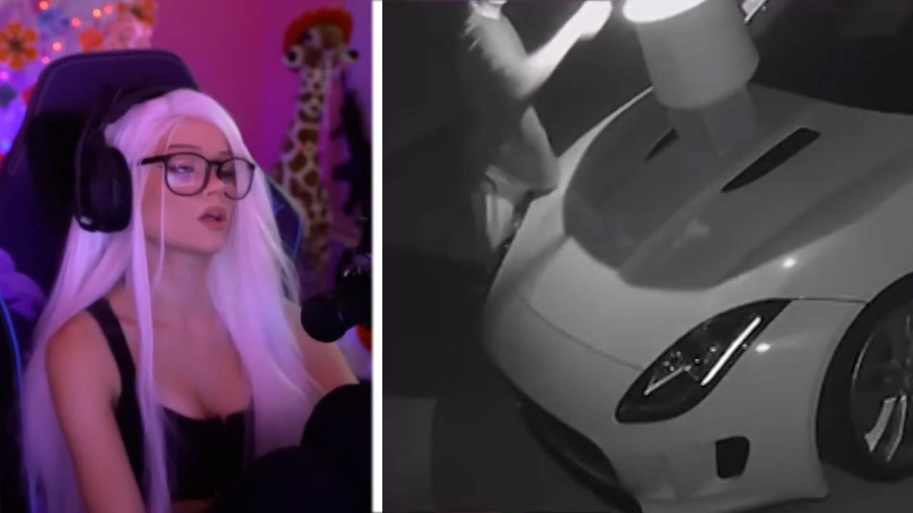 USA: Fan zündet Auto von Twitch-Star justfoxxi alias Kylee Carter an - Überwachungskamera filmt ihn