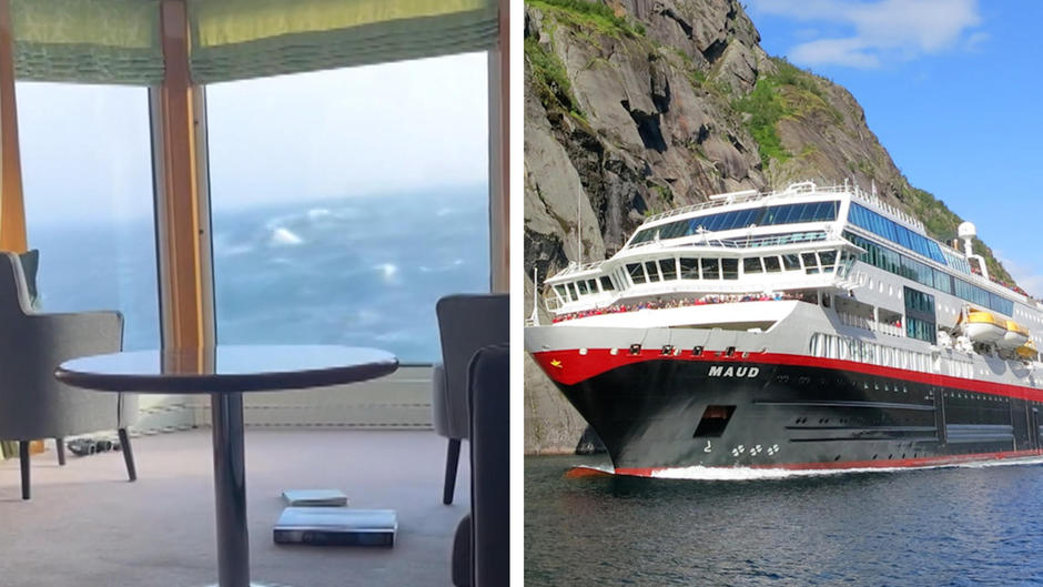 Monsterwelle stoppt Kreuzfahrtschiff - MS Maud muss abgeschleppt werden