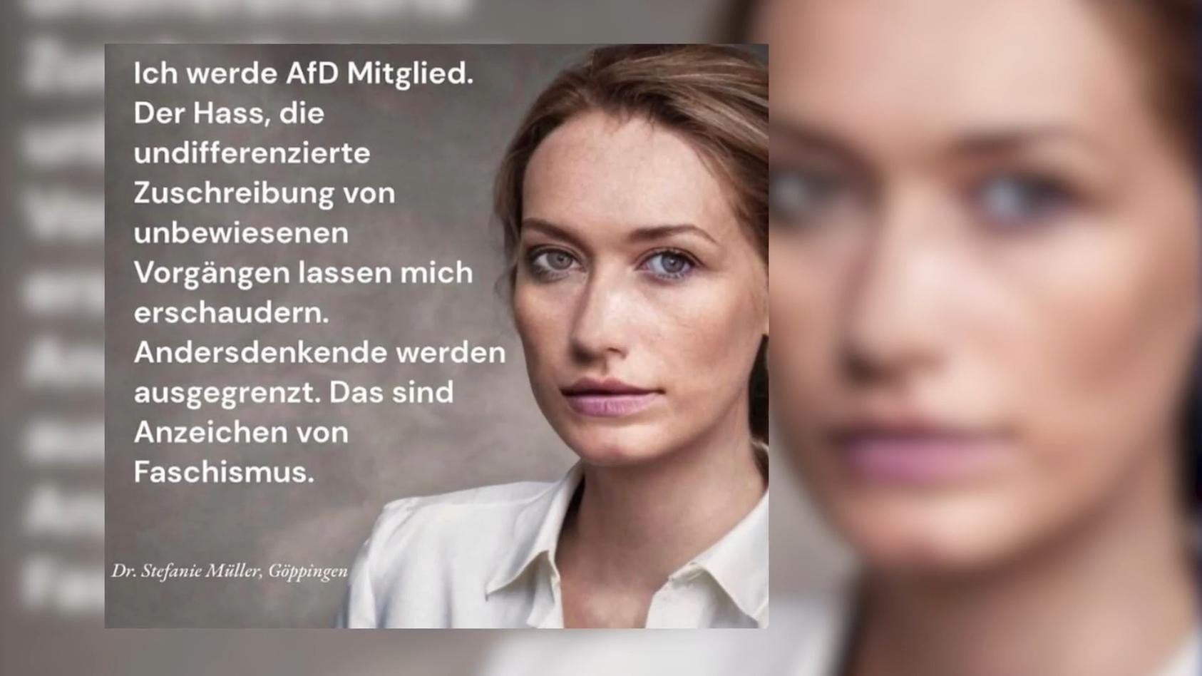 AfD wirbt mit Fake-Frau - Dr. Stefanie Müller gibt es gar nicht!