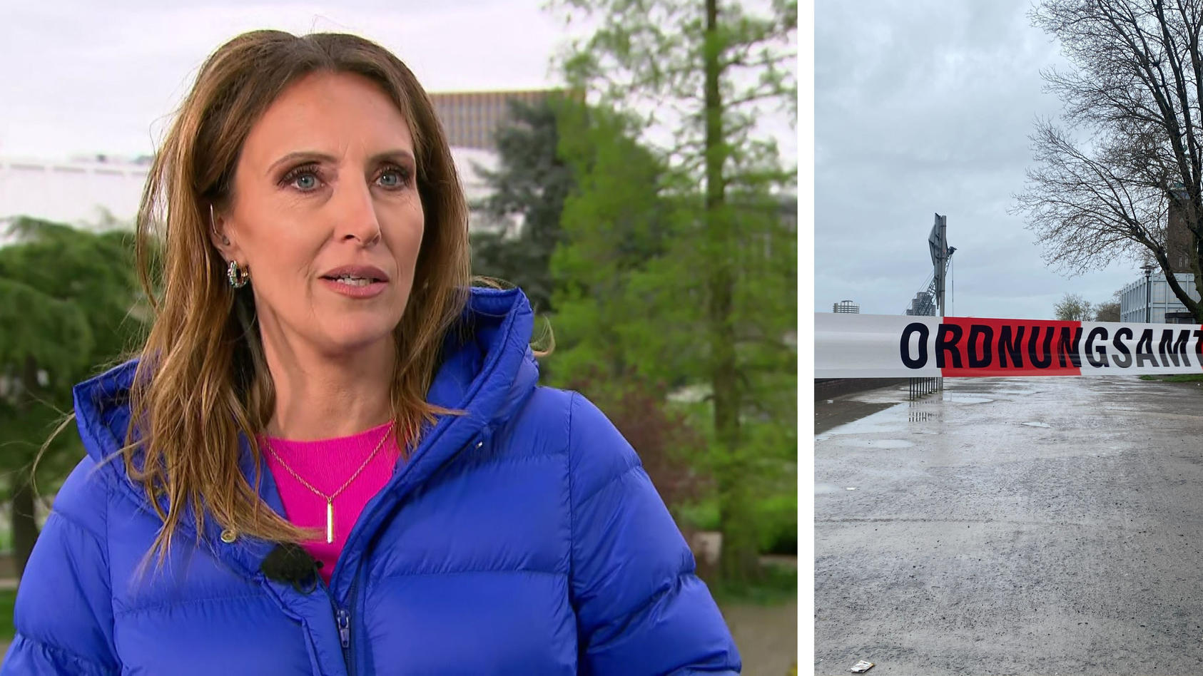 Weltkriegsbombe neben RTL gefunden: Roberta Bieling während Punkt-12 ...